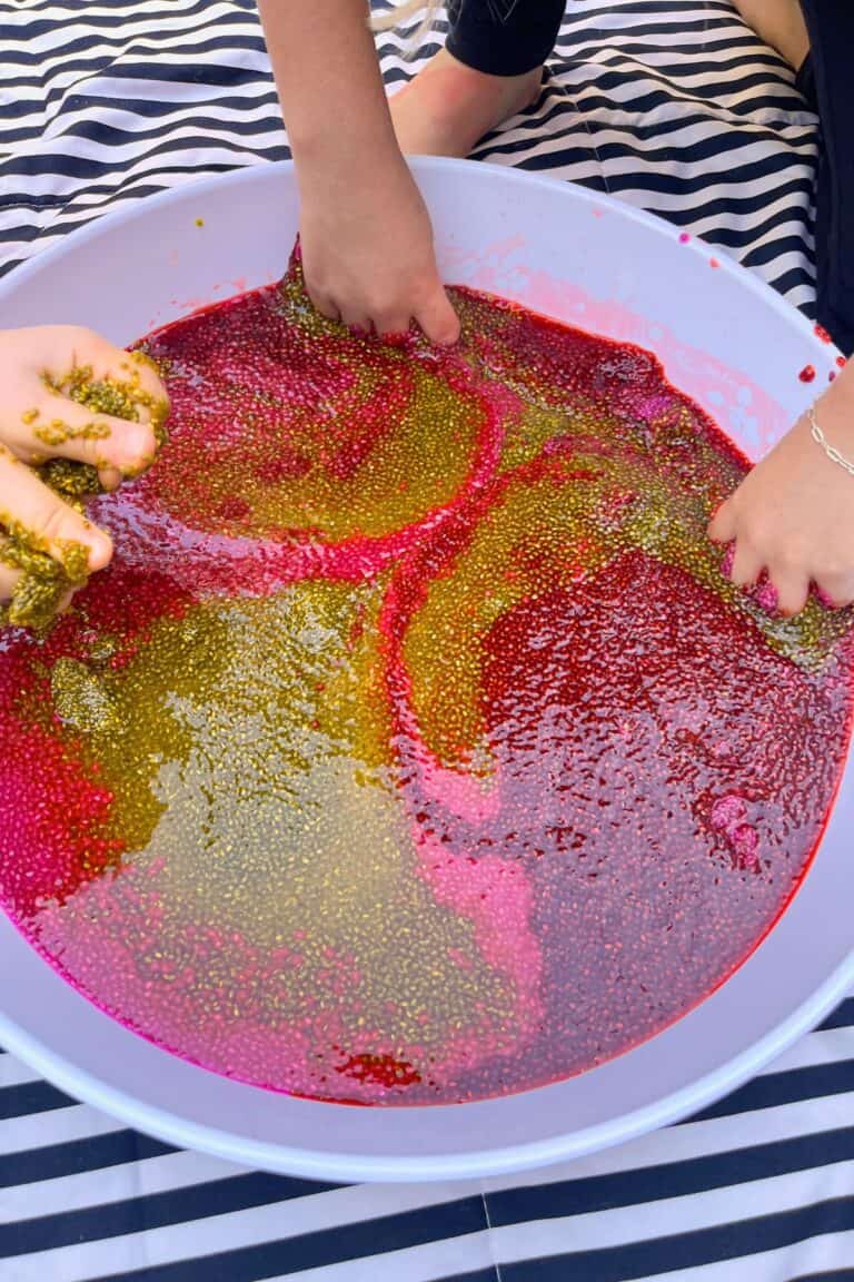 Chia Pudding Sensory Bin: Taste-Safe Sensory Play - Friends Art Lab