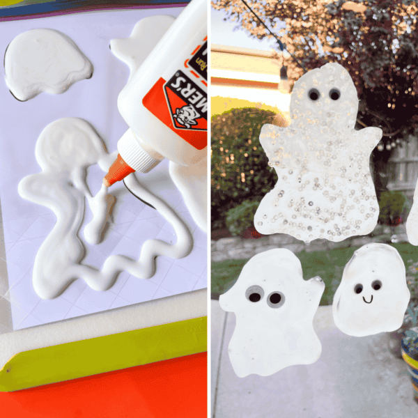Ghost Window Clings with Glue – An Easy Ghost Craft for Kids - Friends ...