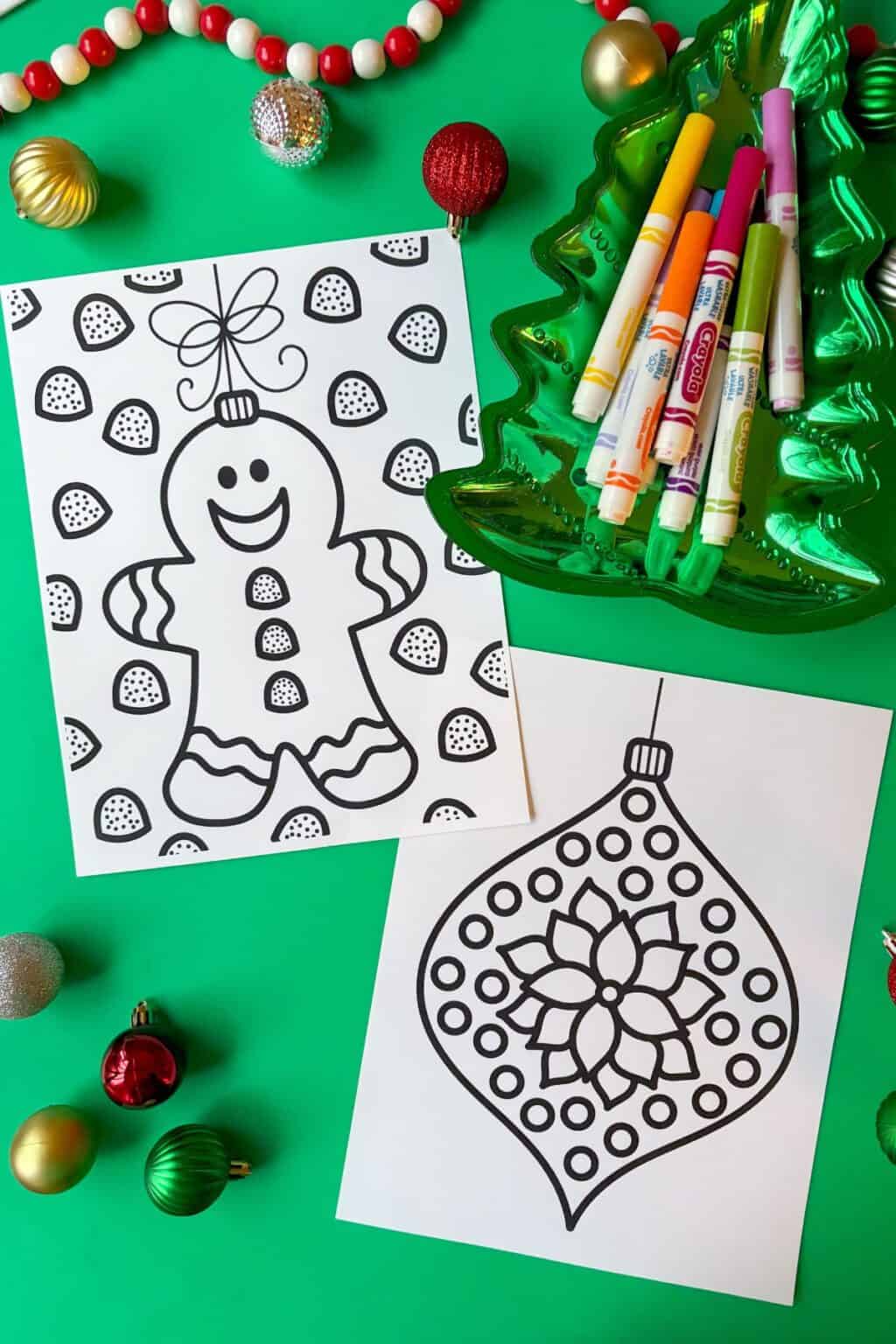 Ornament Coloring Pages for Kids – Preschool Christmas Activity ...