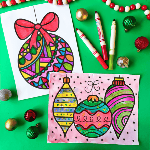 Ornament Coloring Pages for Kids – Preschool Christmas Activity ...