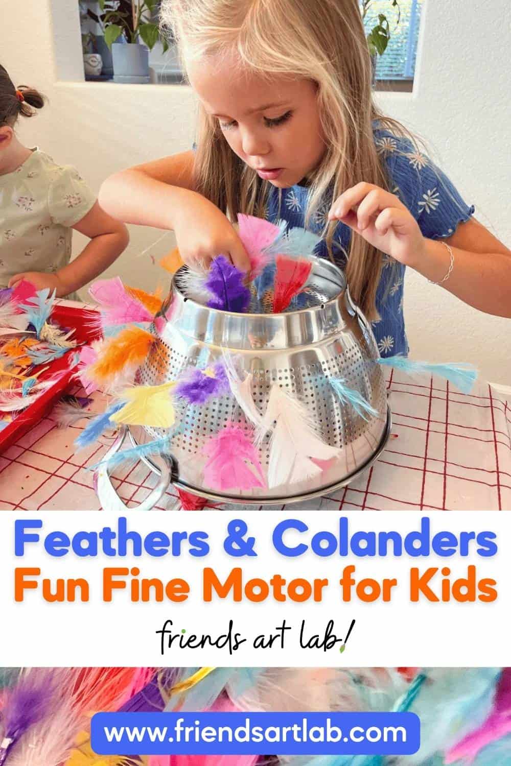 Feather Fine Motor Activity – Preschool Thanksgiving Fun - Friends Art Lab