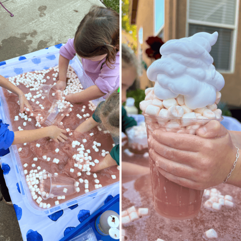 Hot Chocolate Sensory Bin - Winter Preschool Sensory Play - Friends Art Lab