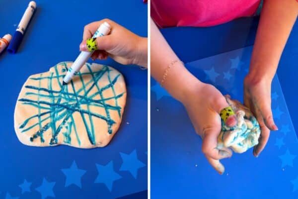 Drawing on Play Dough Sensory Activity - Friends Art Lab