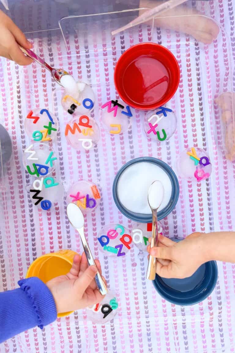 Frozen Letters Literacy Activity - Friends Art Lab