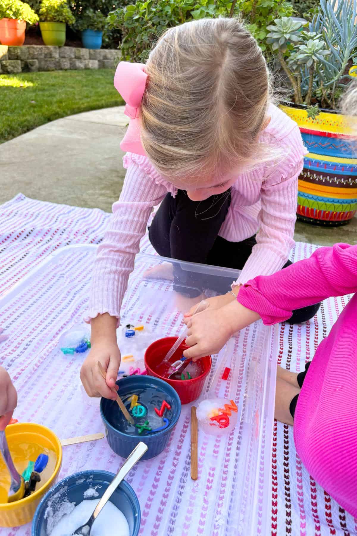 Frozen Letters Literacy Activity - Friends Art Lab