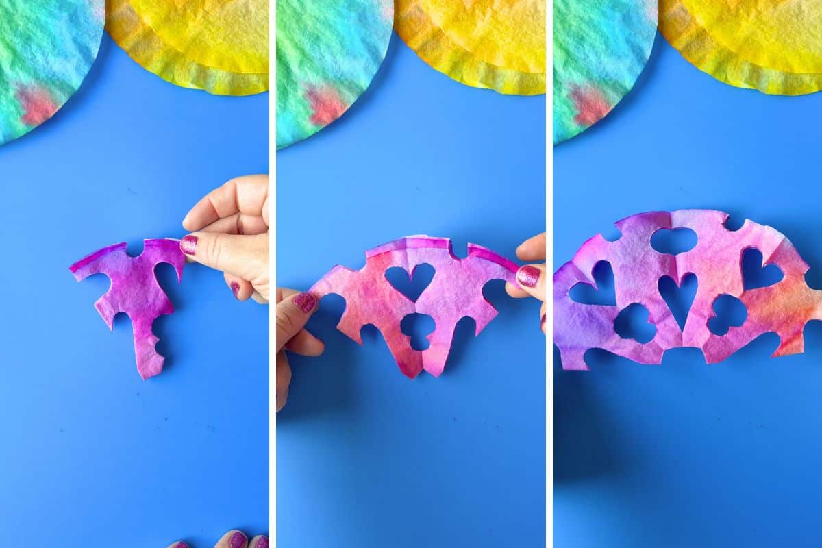 Rainbow Coffee Filter Snowflake Craft - Friends Art Lab