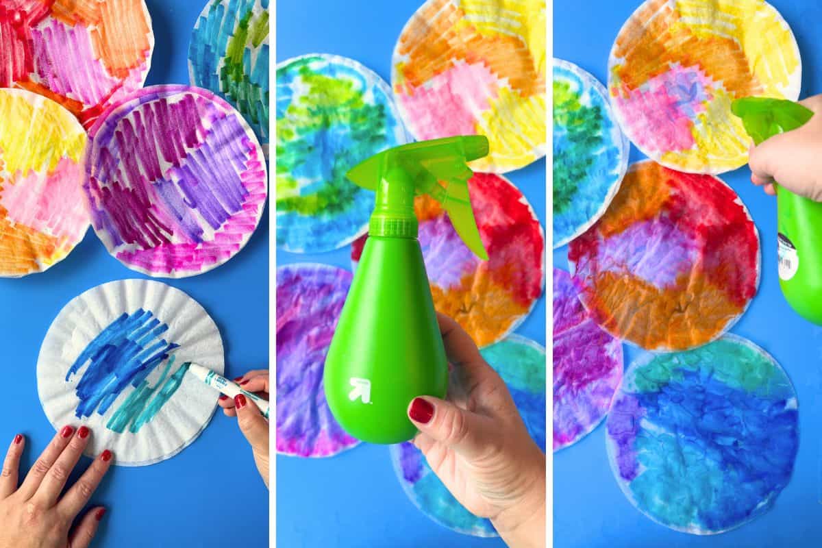 Rainbow Coffee Filter Snowflake Craft - Friends Art Lab