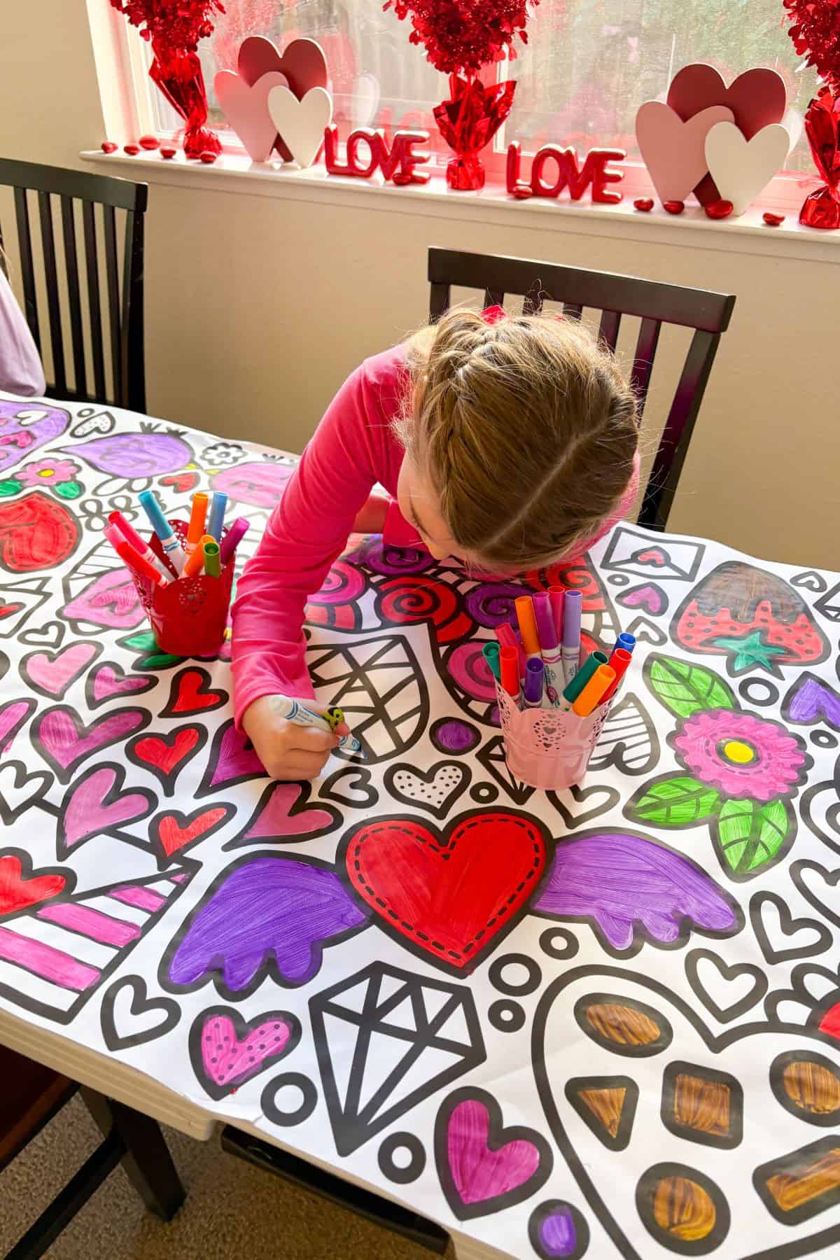 Valentine’s Day Giant Coloring Poster - Friends Art Lab