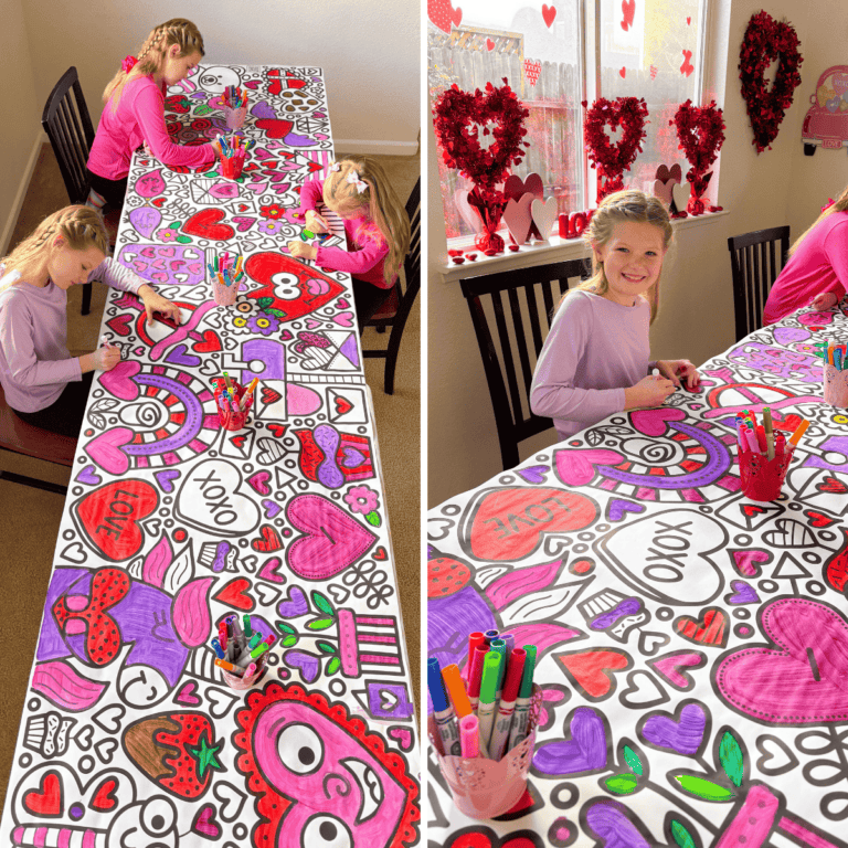 Valentine’s Day Giant Coloring Poster - Friends Art Lab