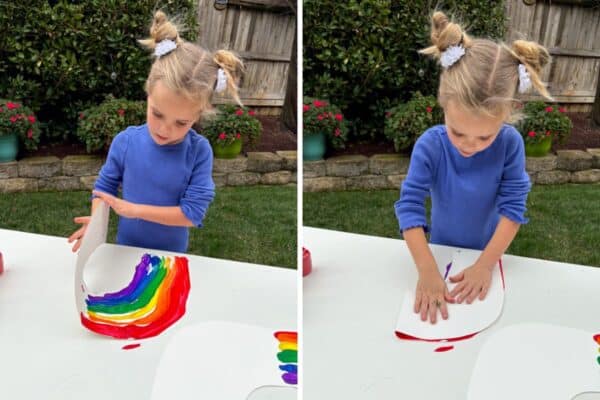 Easy Rainbow Painting for Kids - Friends Art Lab