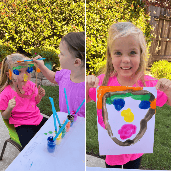 Preschool Portrait Printmaking Face Painting - Friends Art Lab