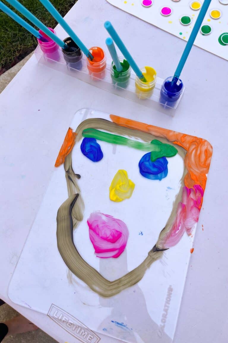 Preschool Portrait Printmaking Face Painting - Friends Art Lab
