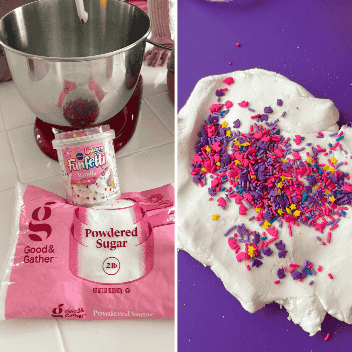Unicorn Play Dough Recipe (with Only 2 Ingredients!) - Friends Art Lab