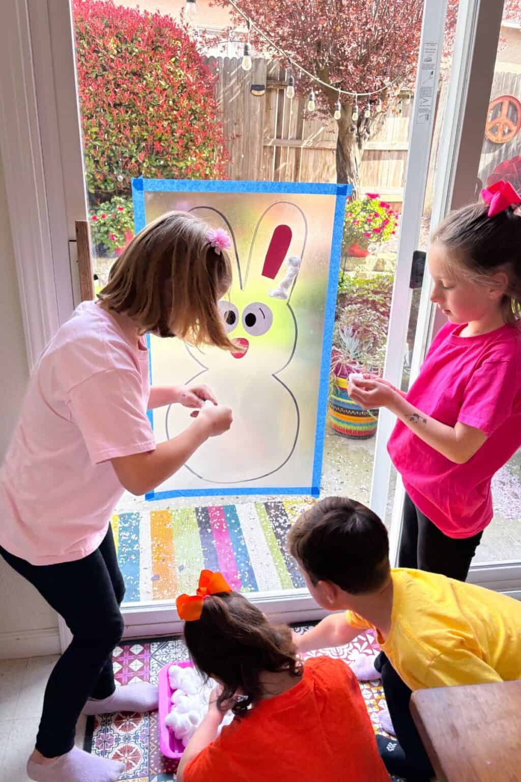 Fuzzy Easter Bunny Craft with Cotton Balls - Friends Art Lab