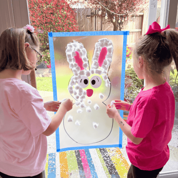 Fuzzy Easter Bunny Craft with Cotton Balls - Friends Art Lab