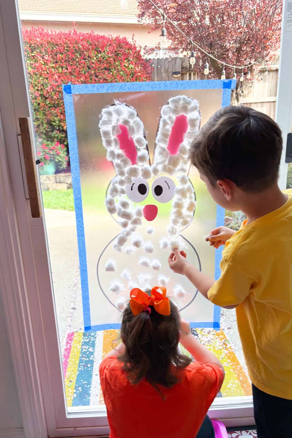 Fuzzy Easter Bunny Craft with Cotton Balls - Friends Art Lab