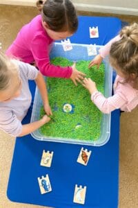 Puzzle Match Sensory Bin - A Preschool Math & Literacy Game - Friends ...