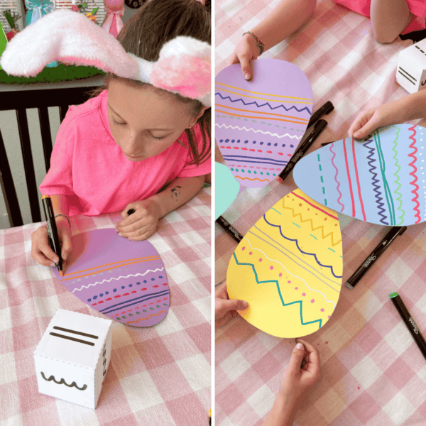 Symmetrical Easter Bunny Art Surprise - Friends Art Lab