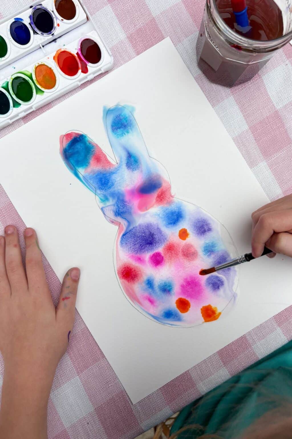Wet-on-Wet Watercolor Easter Bunny - Friends Art Lab