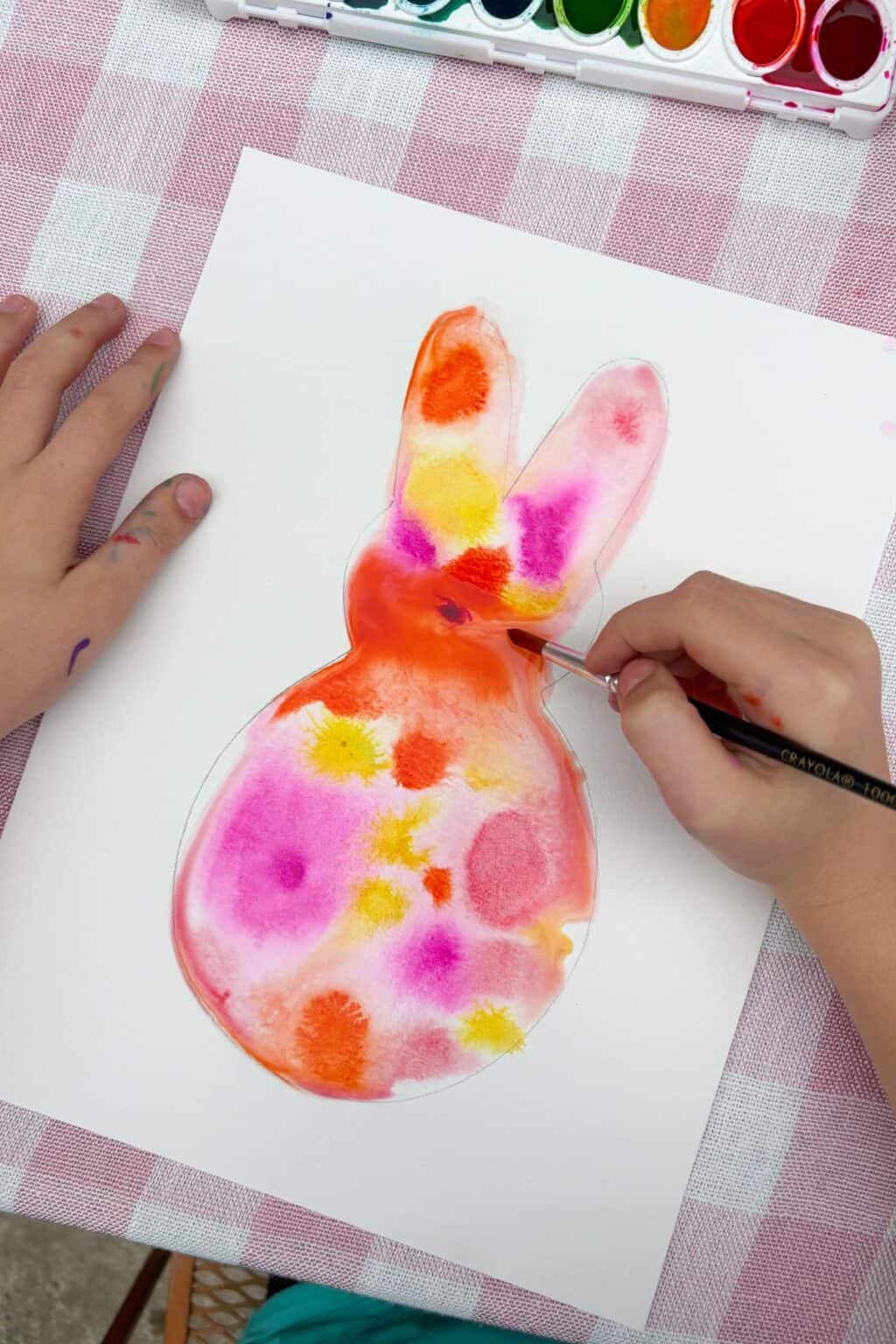 Wet-on-Wet Watercolor Easter Bunny - Friends Art Lab