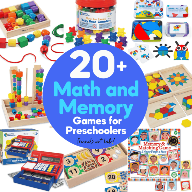 Math and Memory Games for Preschoolers - Friends Art Lab