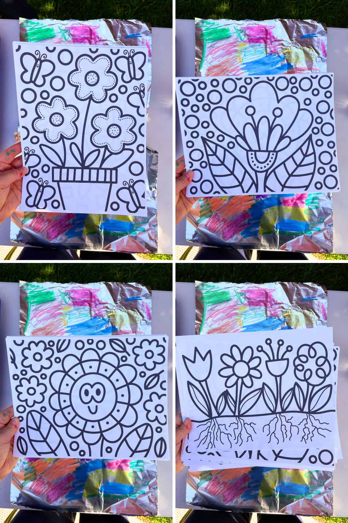 Coloring Page Foil Prints - Friends Art Lab