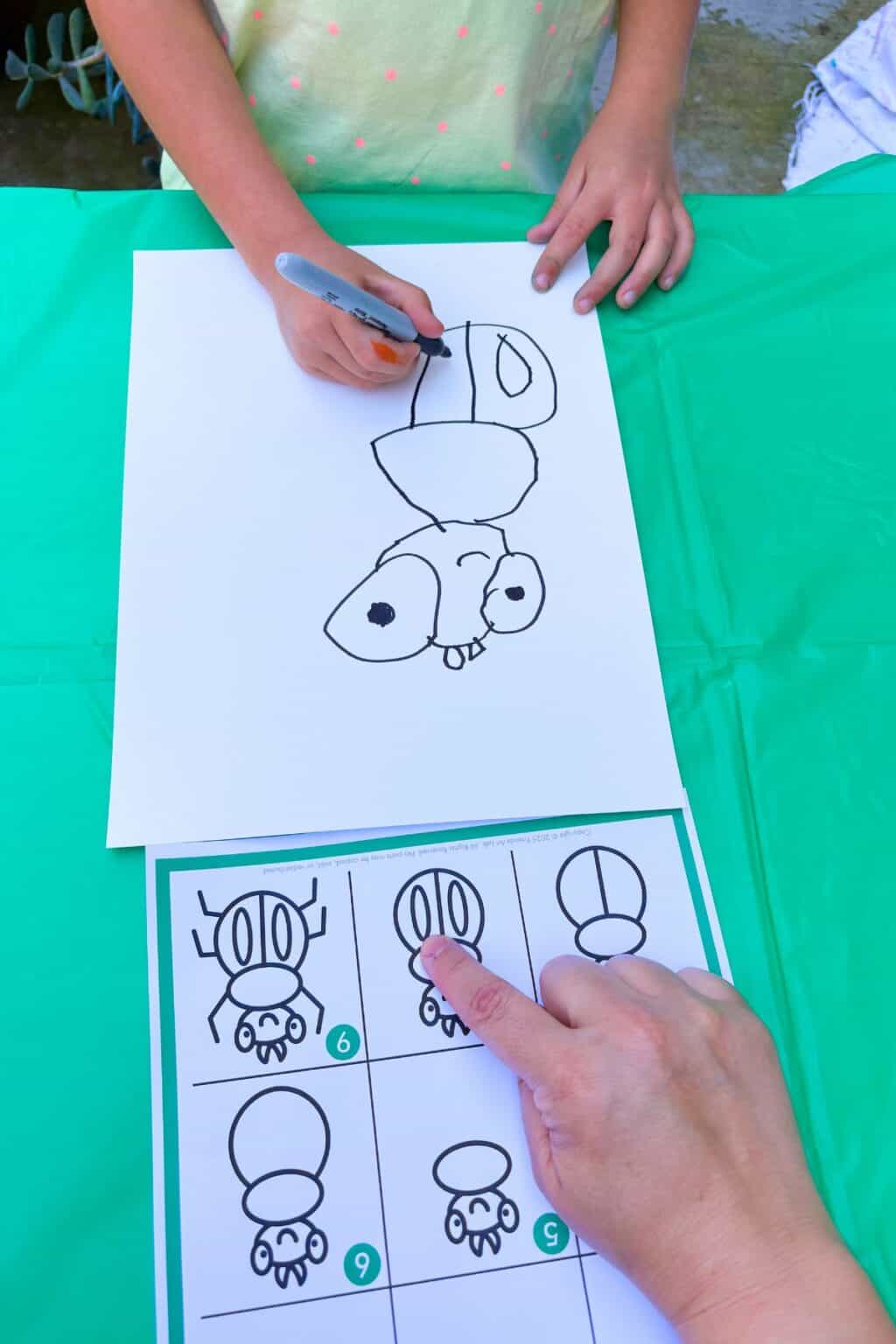 How to Draw Insects - Preschool Drawing Activity - Friends Art Lab