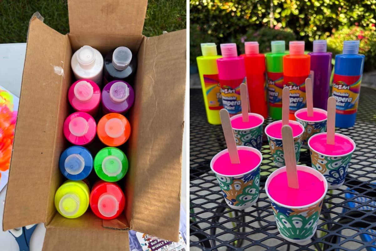 How to Make Neon Paint Popsicles - Friends Art Lab