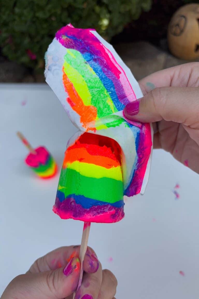How to Make Neon Paint Popsicles - Friends Art Lab