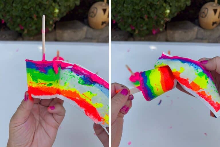 How to Make Neon Paint Popsicles - Friends Art Lab