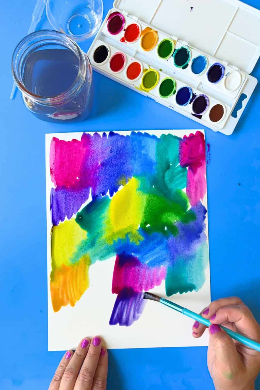 Magical Rubbing Alcohol and Watercolor Effect - Friends Art Lab