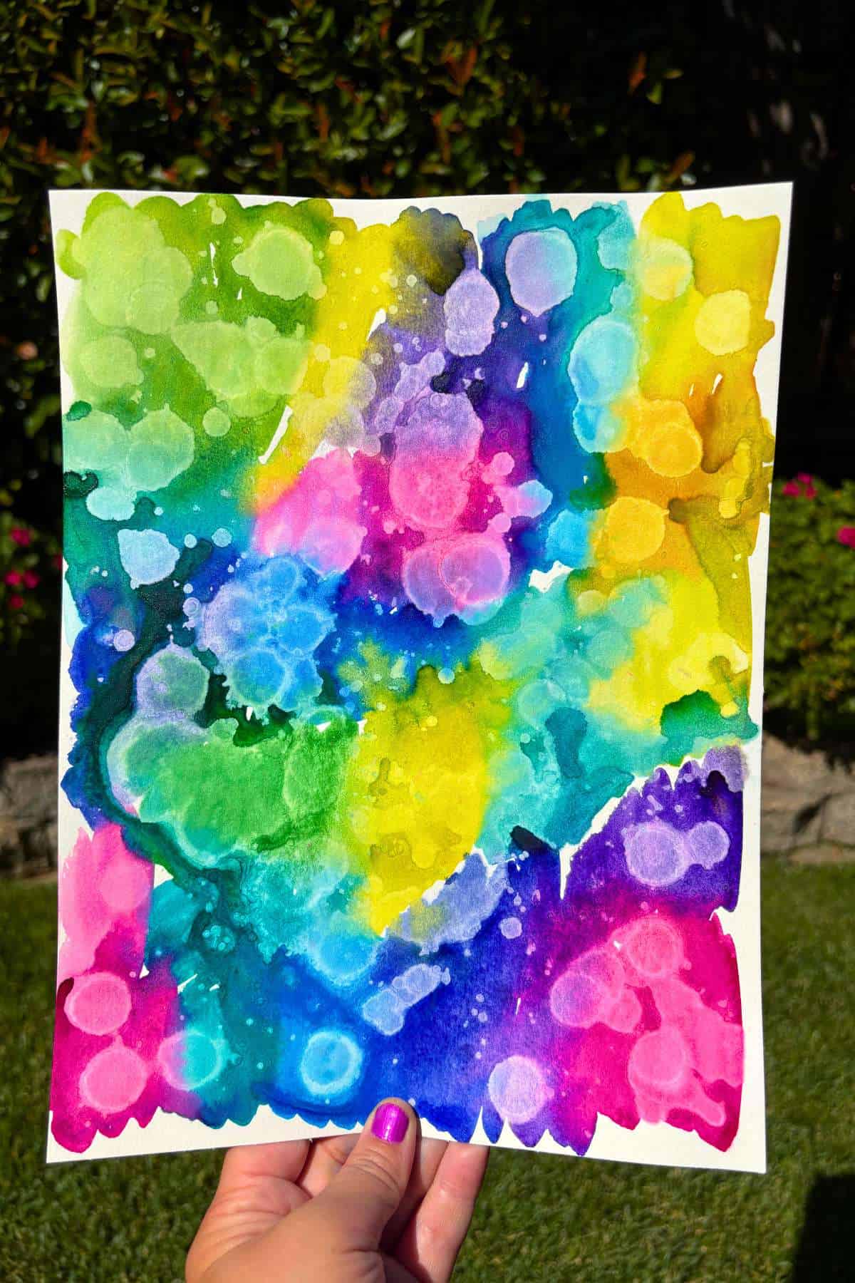 Magical Rubbing Alcohol and Watercolor Effect - Friends Art Lab