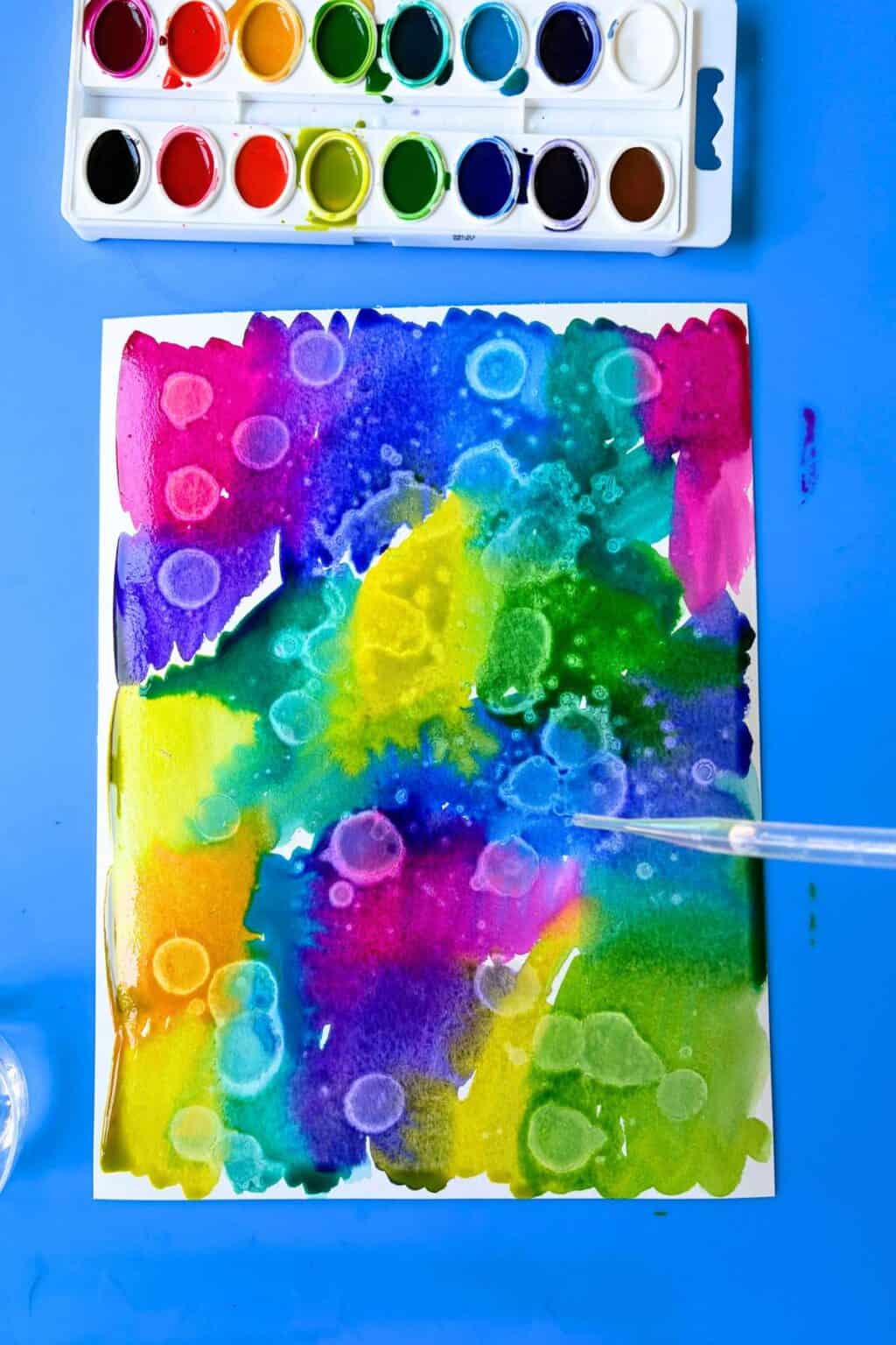 Magical Rubbing Alcohol and Watercolor Effect - Friends Art Lab