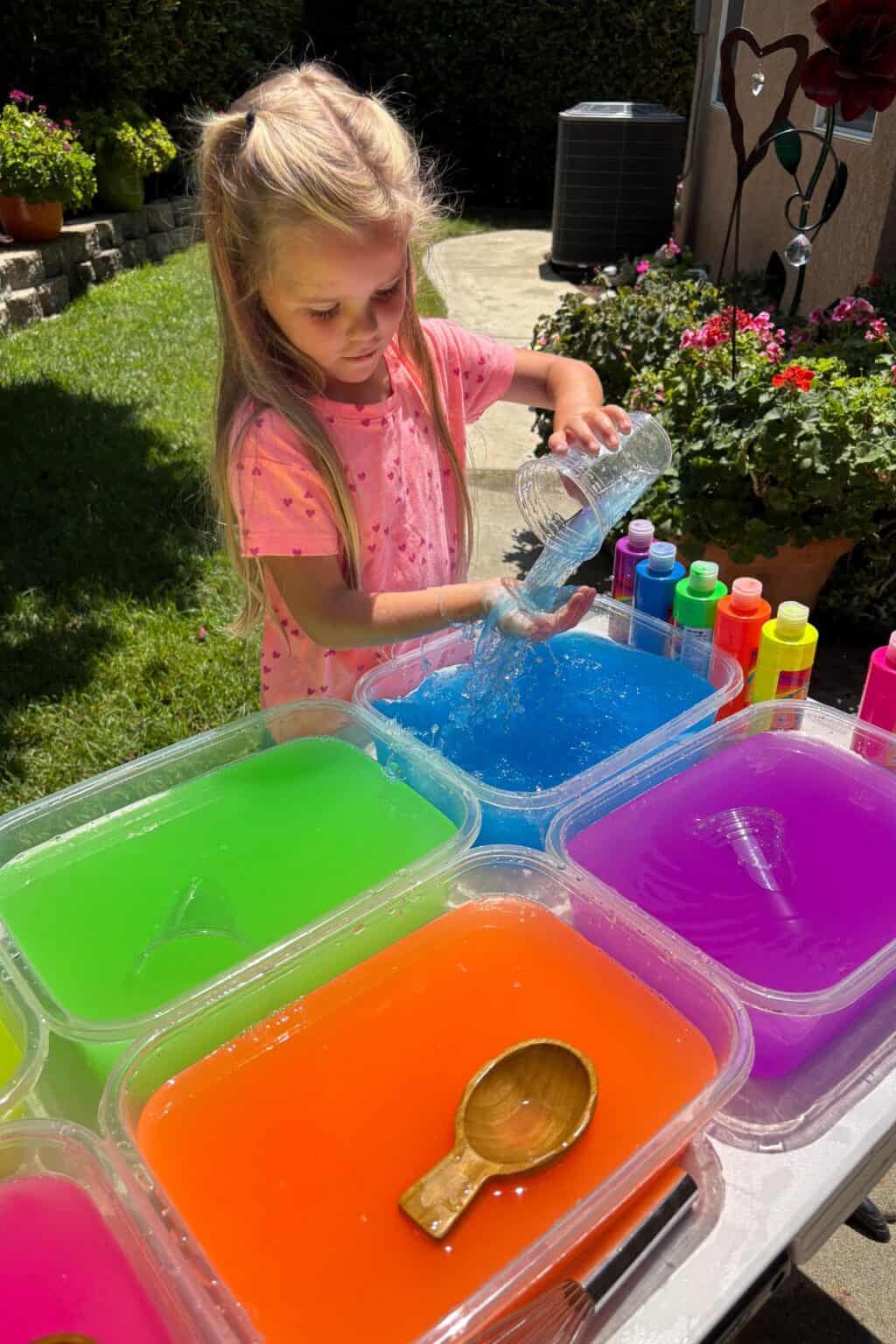 Neon Water Outdoor Play Preschool Summer Activity - Friends Art Lab