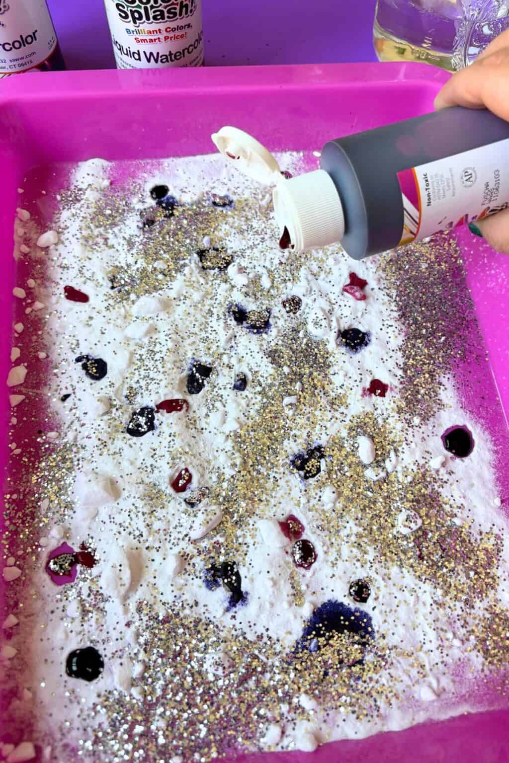 Rainbow Unicorn Glitter Experiment - Friends Art Lab