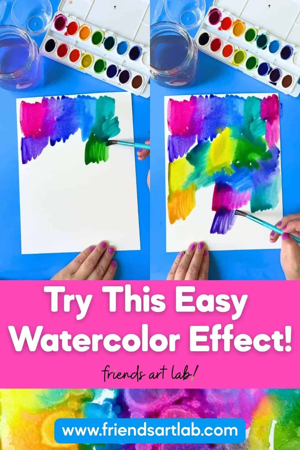 Magical Rubbing Alcohol and Watercolor Effect - Friends Art Lab