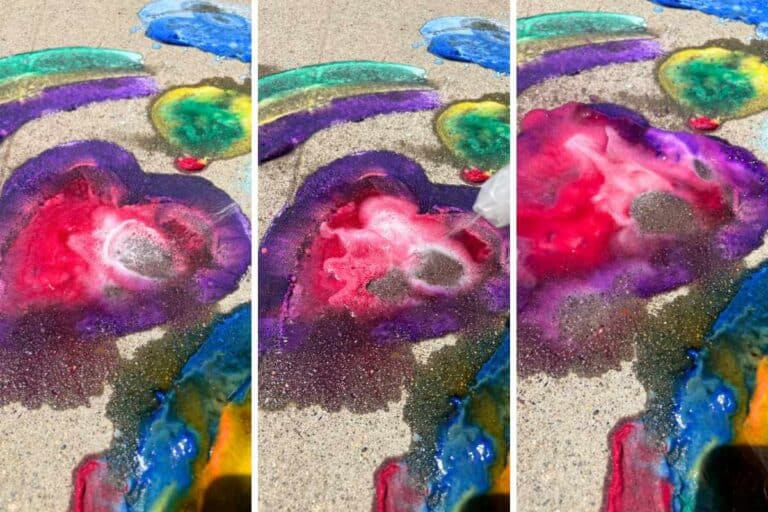Fizzing Sidewalk Chalk Paint - Friends Art Lab