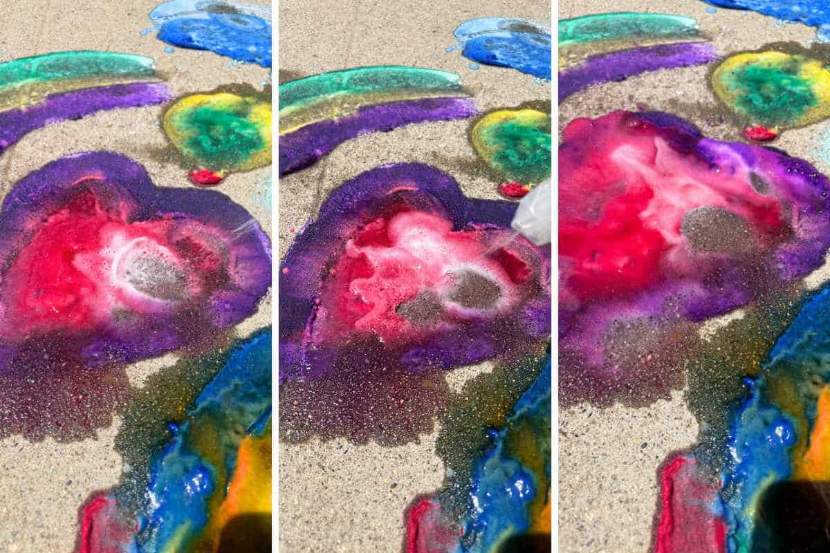 Fizzing Sidewalk Chalk Paint - Friends Art Lab