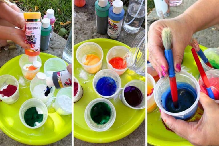 Fizzing Sidewalk Chalk Paint - Friends Art Lab