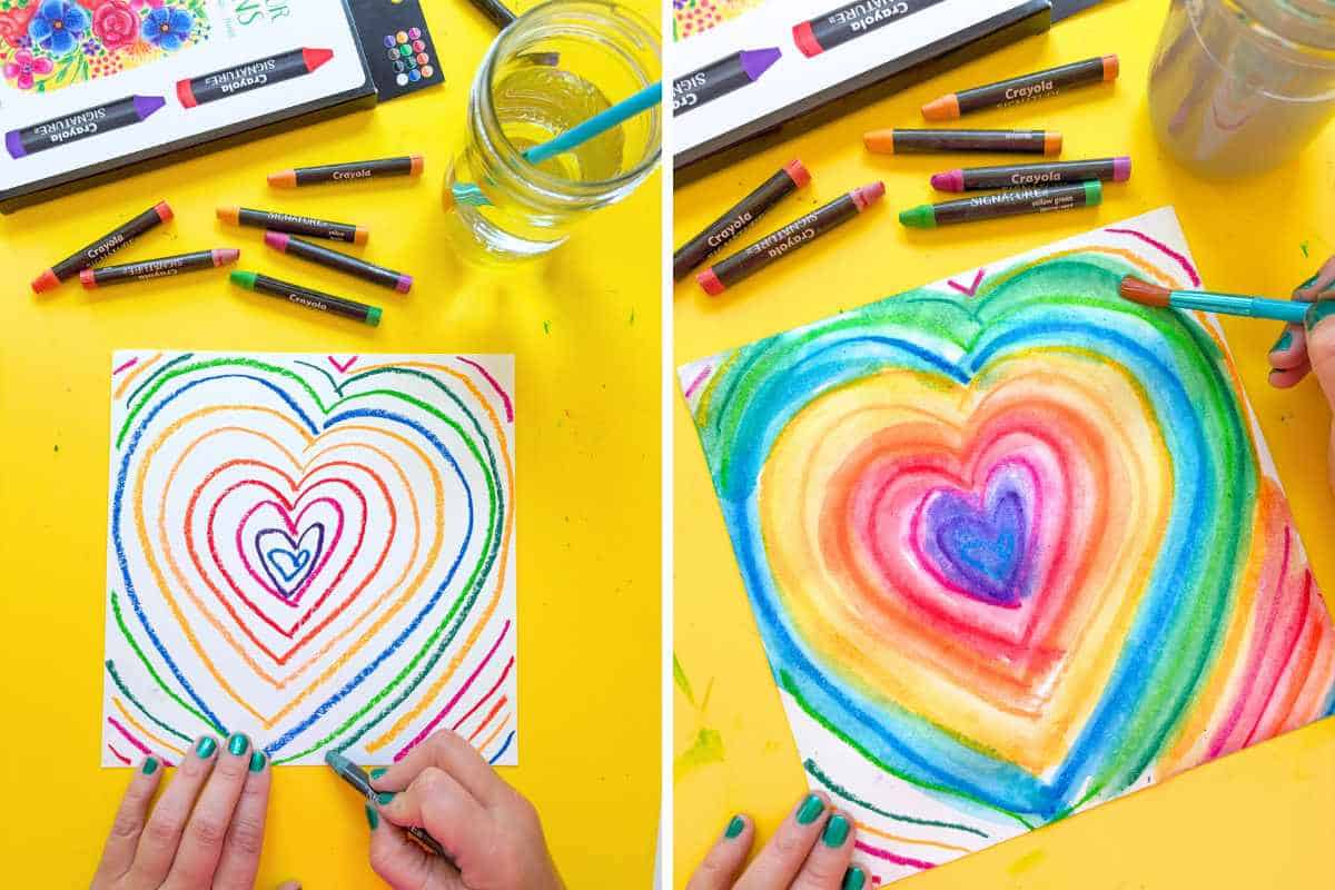 How to Use Watercolor Crayons with Kids - Friends Art Lab