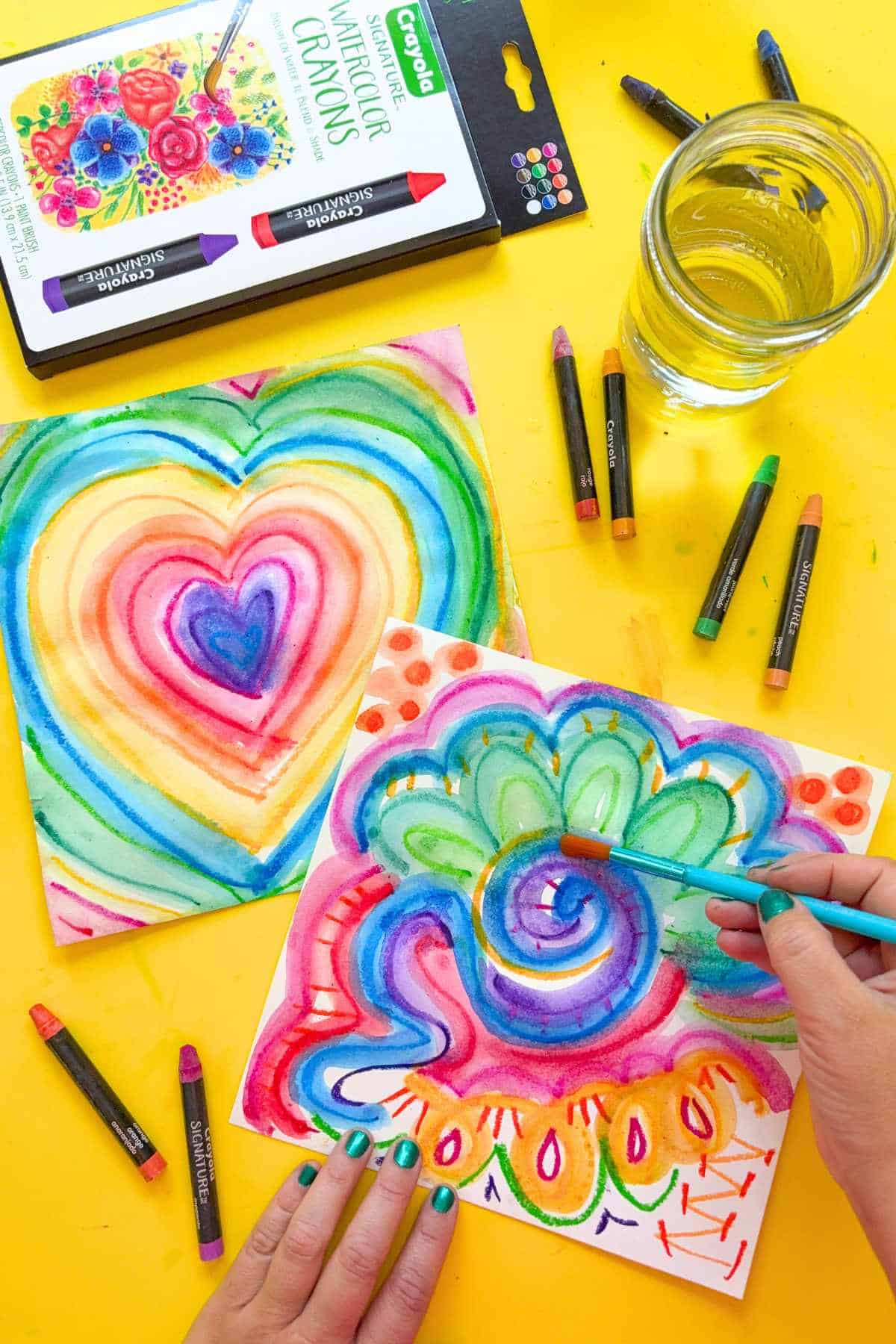 How to Use Watercolor Crayons with Kids - Friends Art Lab