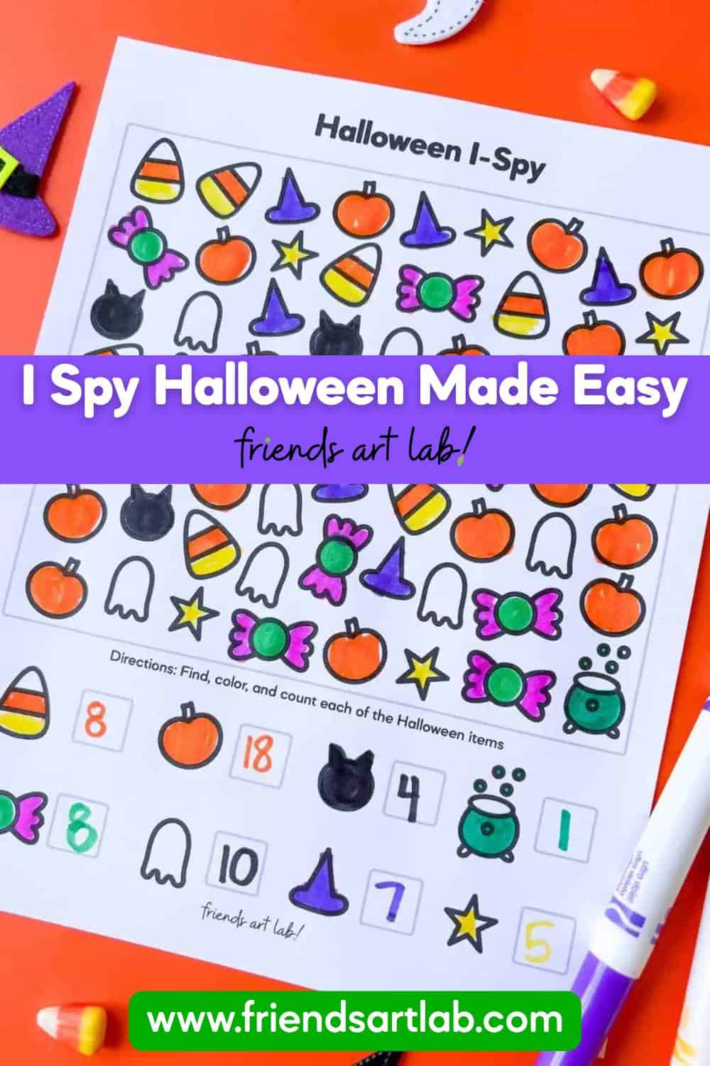 I-Spy Halloween Activity Free Printable - Friends Art Lab