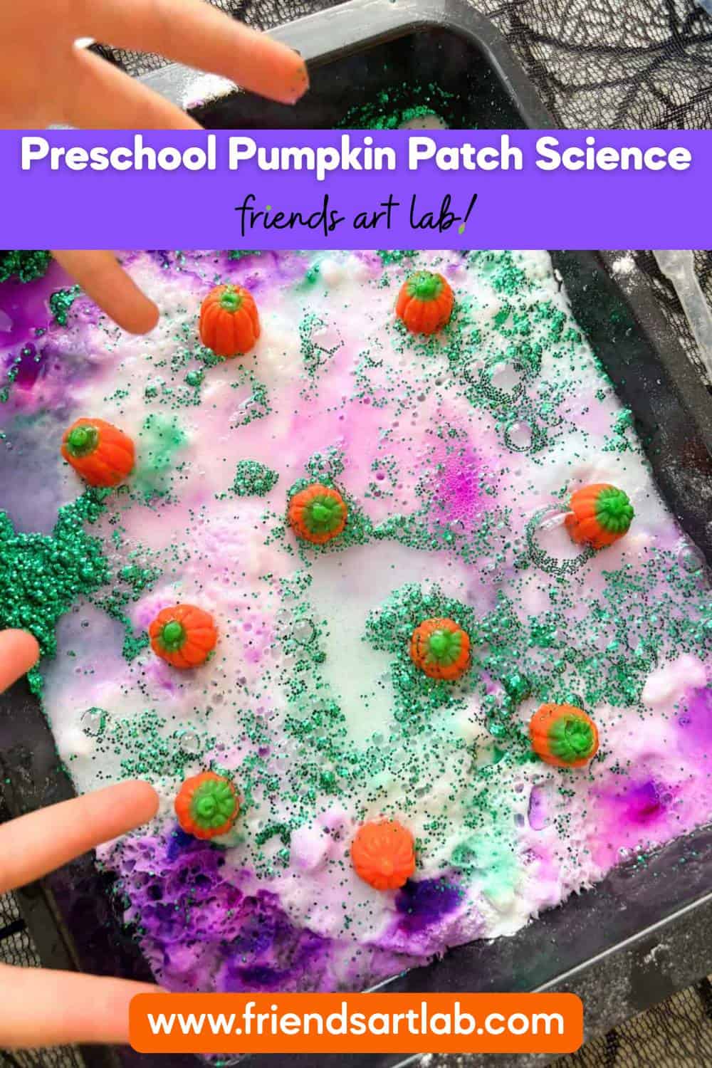 Pumpkin Patch Baking Soda and Vinegar Experiment - Friends Art Lab
