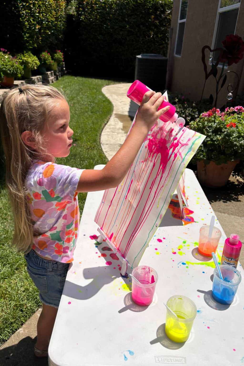 Drip Paint Painting for Kids - Friends Art Lab