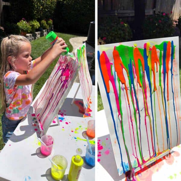 Drip Paint Painting for Kids - Friends Art Lab