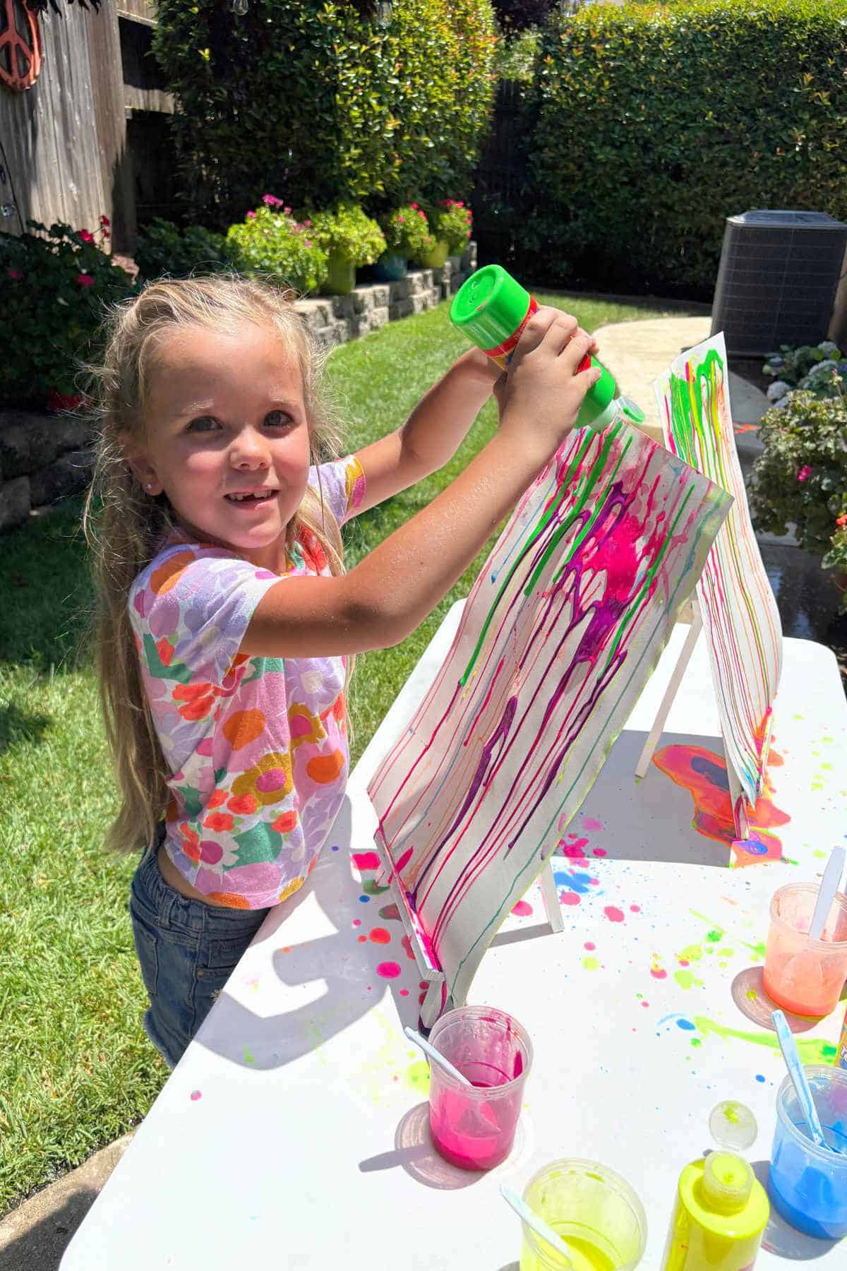 Drip Paint Painting for Kids - Friends Art Lab