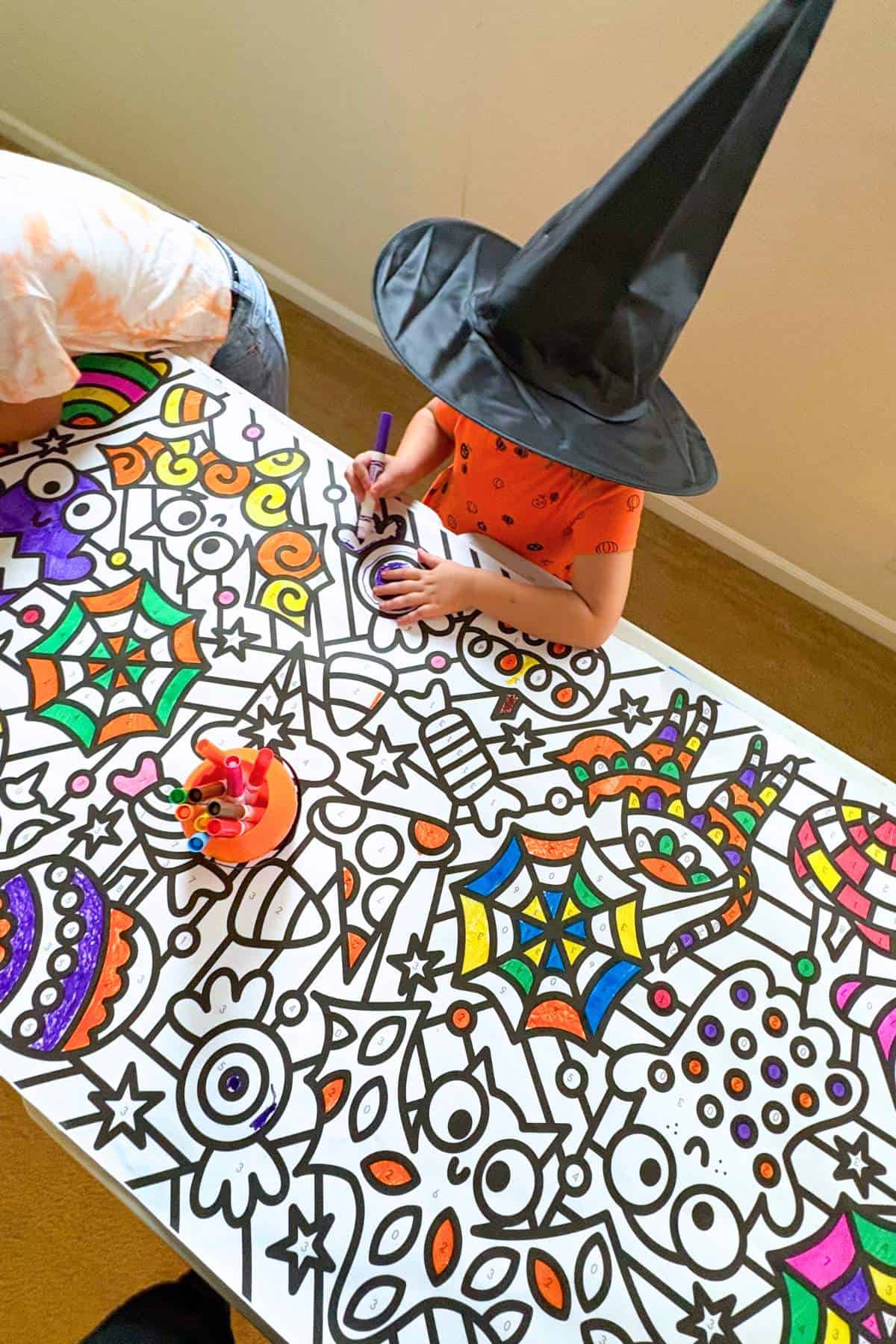 Halloween Holidoodles Giant Coloring Poster - Friends Art Lab