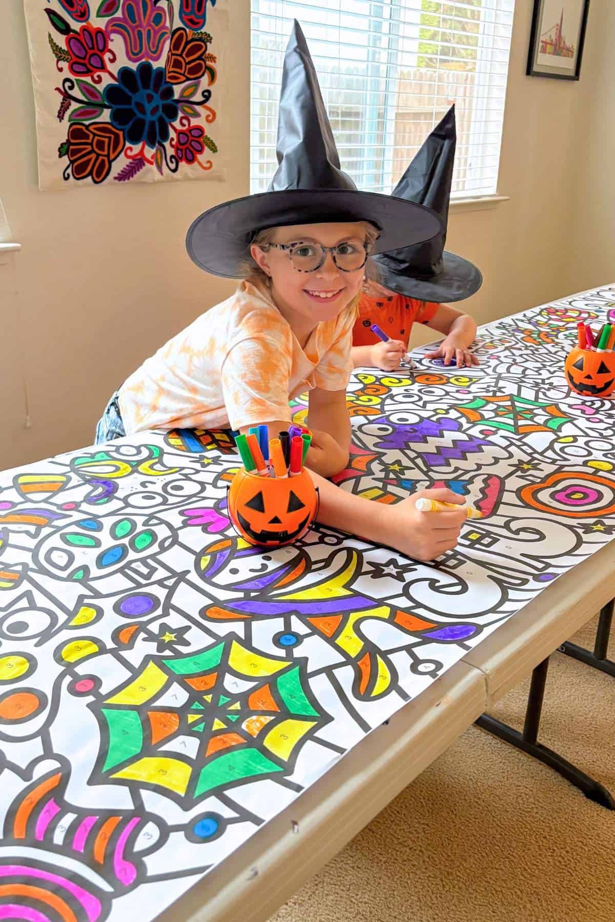 Halloween Holidoodles Giant Coloring Poster - Friends Art Lab