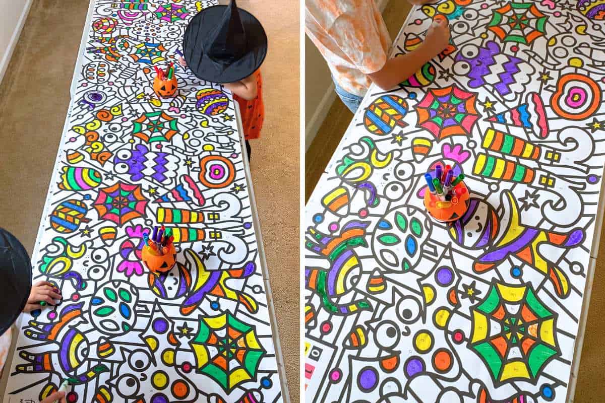 Halloween Holidoodles Giant Coloring Poster - Friends Art Lab