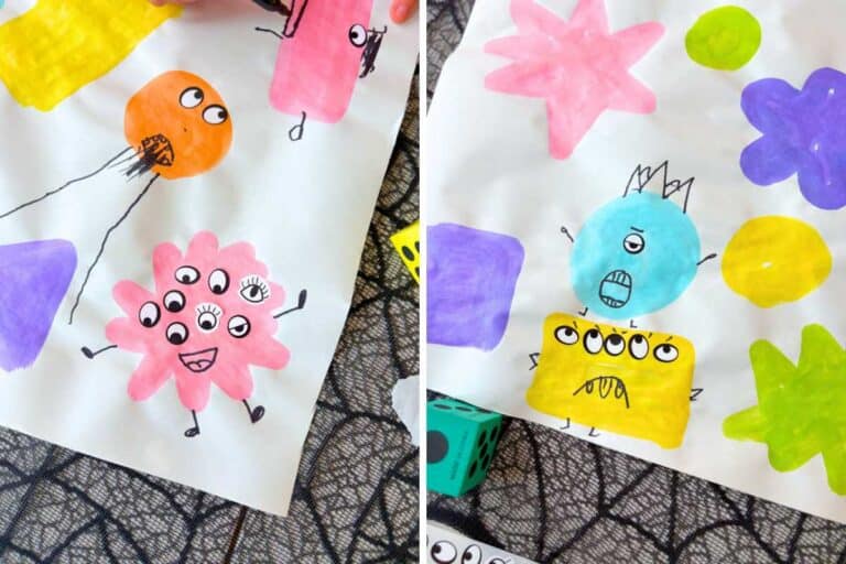 Monster Math Halloween Preschool Counting Game - Friends Art Lab